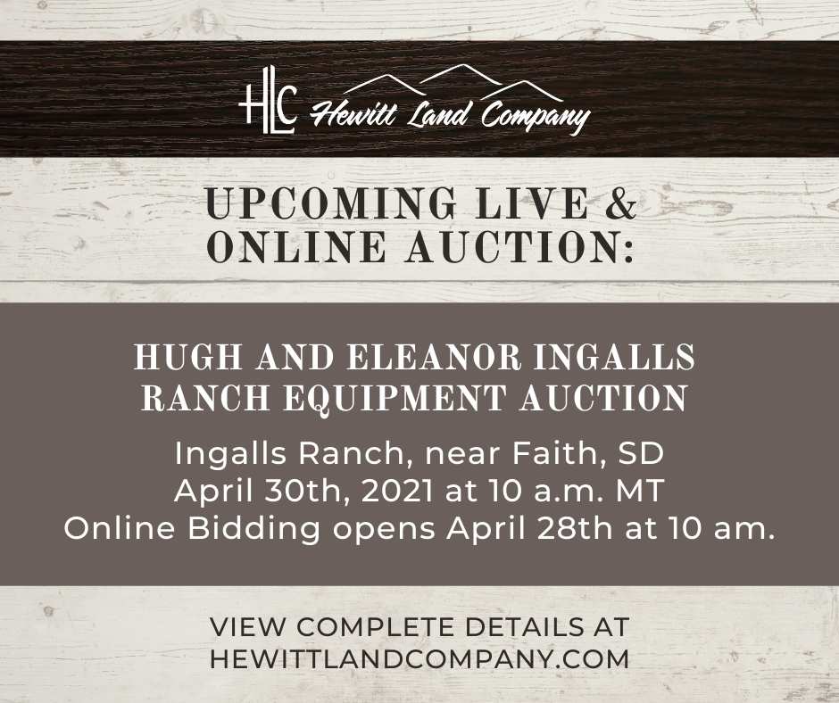 Hugh & Eleanor Ingalls Ranch Equipment Auction - Hewitt Land Company
